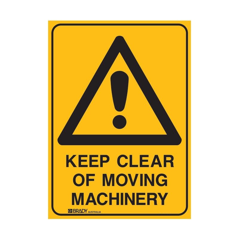 Taylor Safety Equipment | KEEP CLEAR OF MOVING MACHINERY. METAL SIGN ...