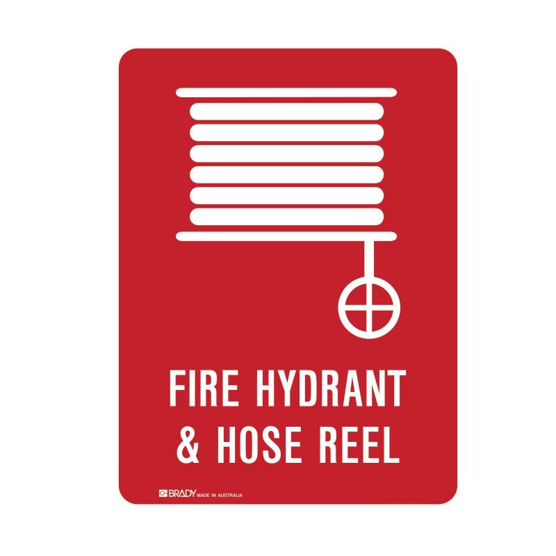 Taylor Safety Equipment | FIRE HYDRANT & HOSE REEL. POLY SIGN. 225mm x ...