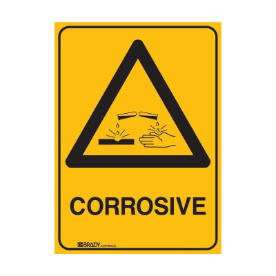 Taylor Safety Equipment | CORROSIVE. METAL SIGN. 450mm x 600mm